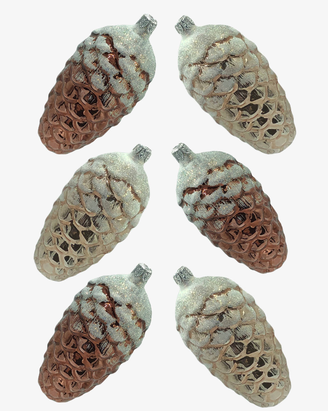 Набор сосновых шишек для ёлки, 6 штук, диаметр 9 см