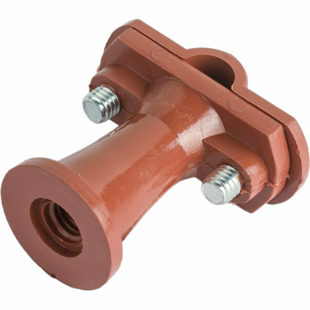 Держатель круглого проводника EZETEK 6-10мм коричневый, высота 38мм, пластик 91105