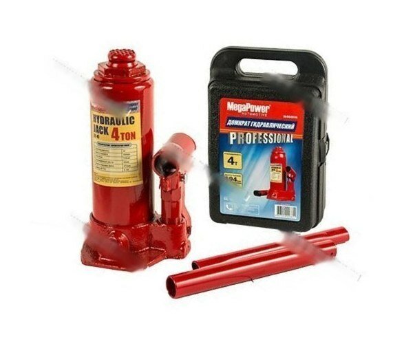 Домкрат гидравлический 4т бутылочный в кейсе 180-340мм
