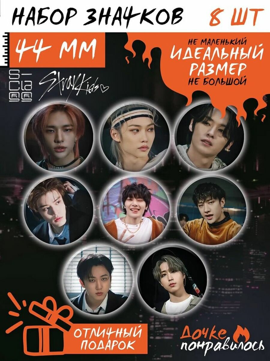 Значки на рюкзак группа Stray Kids