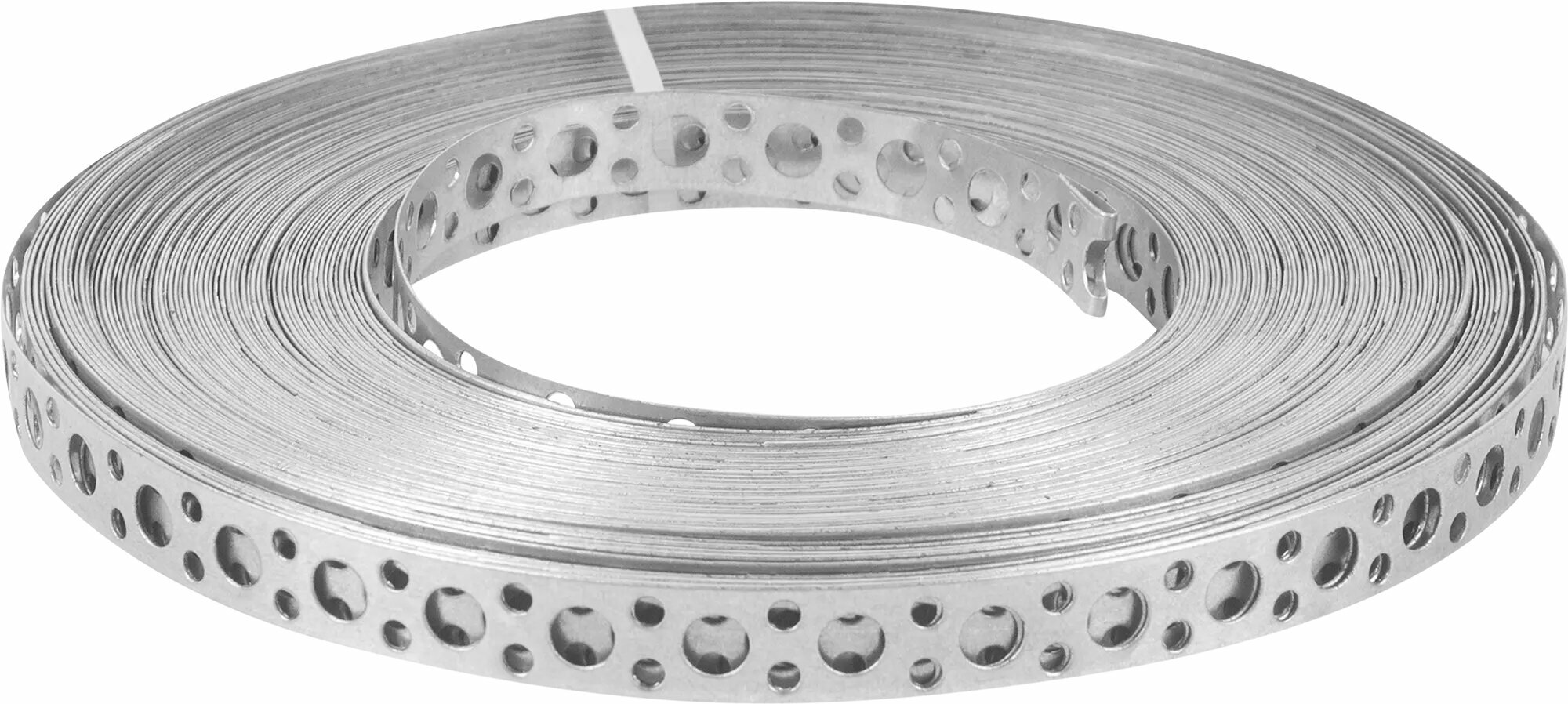 Перфорированная лента прямая LP 12x0.5 25 м оцинкованная сталь цвет серый