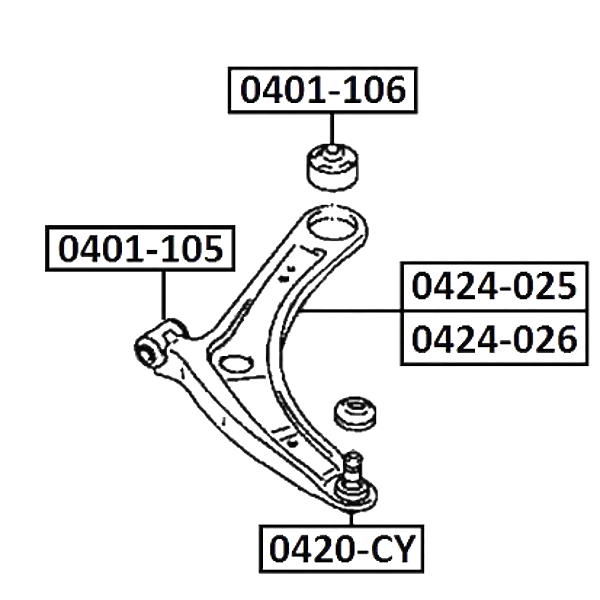 ASVA 0420CY (4013A009 / 4013A010 / 4013A129) опора шаровая Mitsubishi (Мицубиси) Lancer (Лансер) cy / cz 2006-