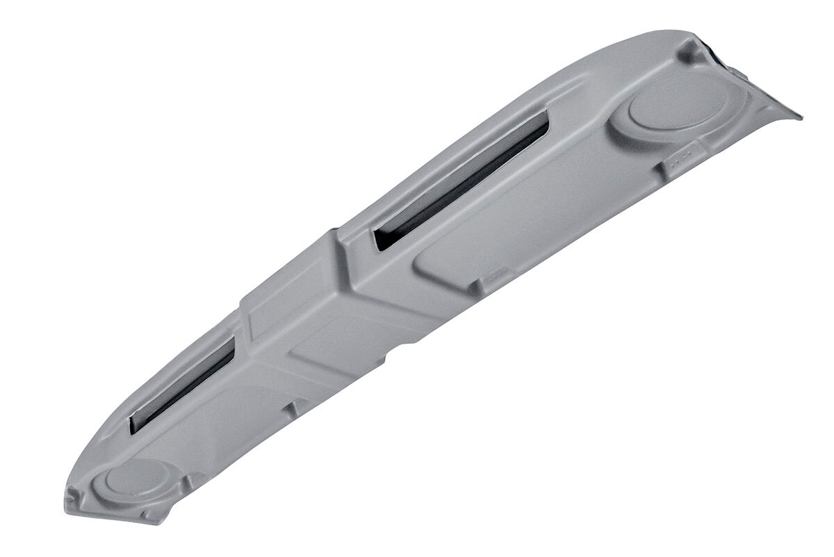 Полка верхняя под магнитолу УАЗ Хантер, 143x26x12 см, пластик, серый