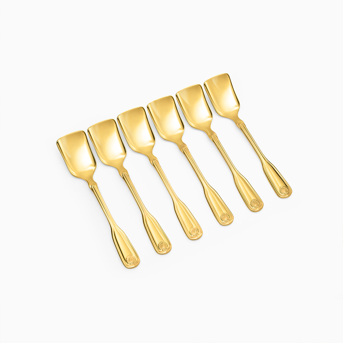 Набор ложек для десерта и мороженного венус, позолоченный /6 штук от Zepter