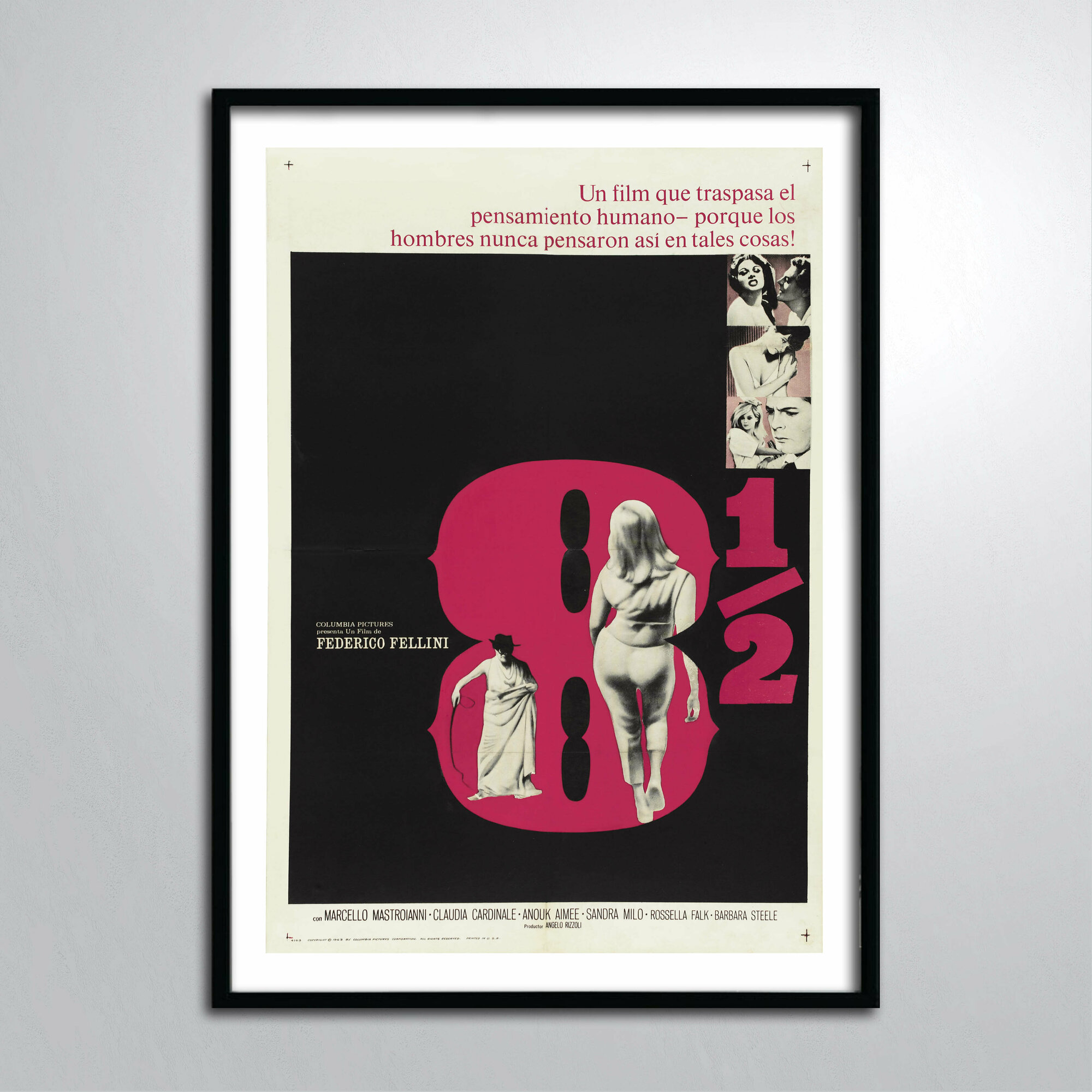 Постер без рамы/8 с половиной Федерико Феллини Марчелло Мастроянни Клаудия Кардинале