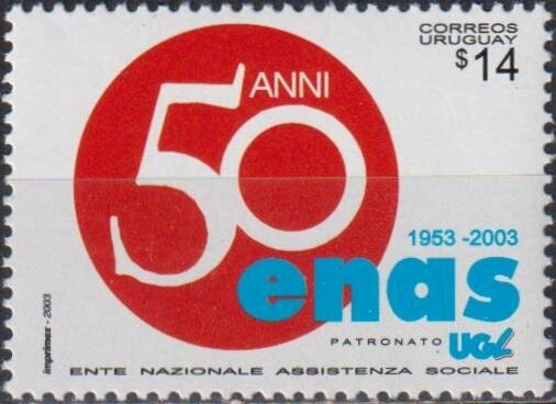 Почтовые марки Уругвай 2003г. "50 лет ENAS" Организации MNH
