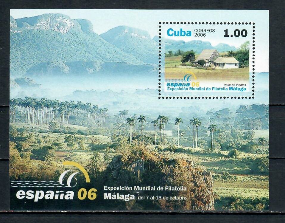 Почтовые марки Куба 2006г. "Всемирная филателистическая выставка "Espana '06" - Малага, Испания" Природа, Горы, Туризм, Филателистические выставки MNH
