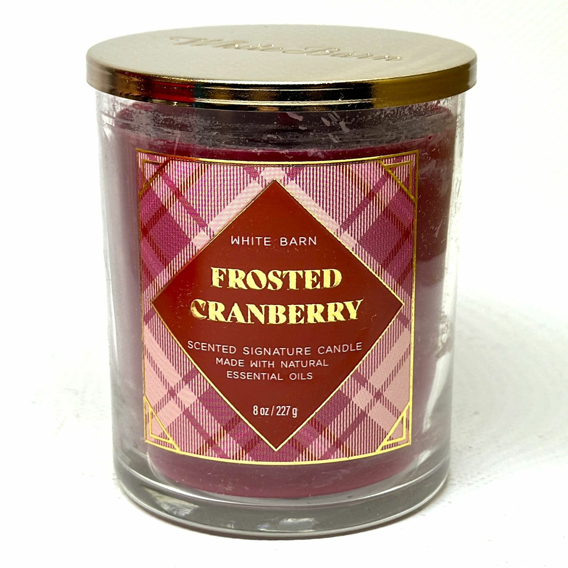 Bath And Body Works ароматическая свеча с одним фитилем FROSTED CRANBERRY (227грамм)