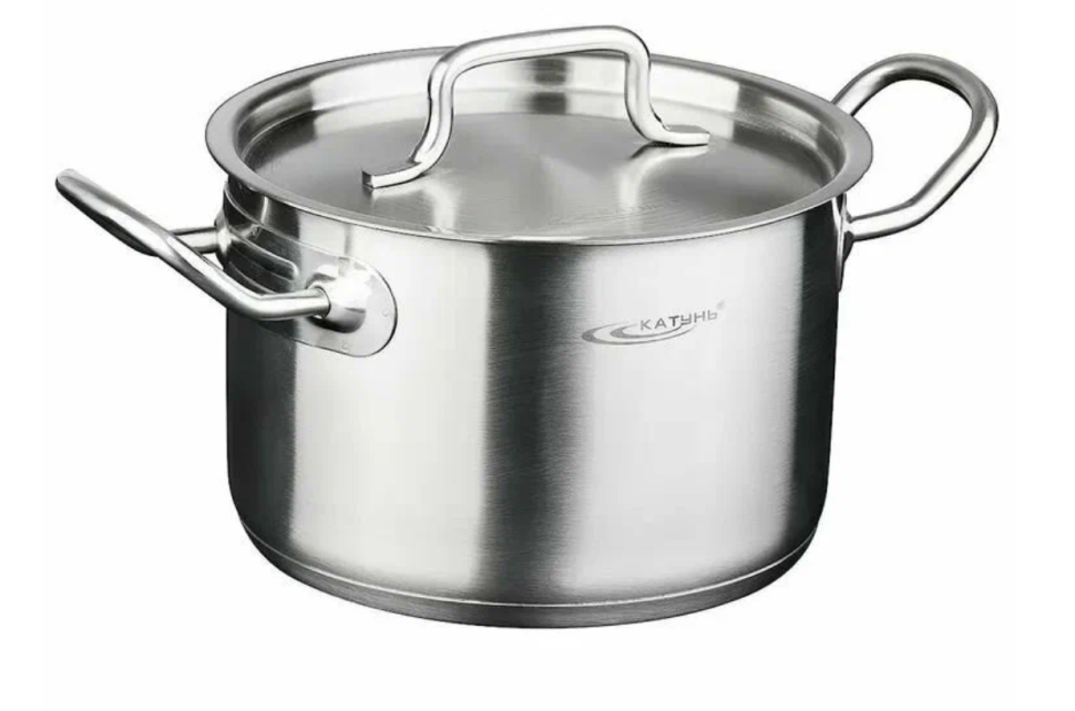 Катунь общепит КТ-ОБ-01, Кастрюля 1,0л металлическая крышка, ТРС