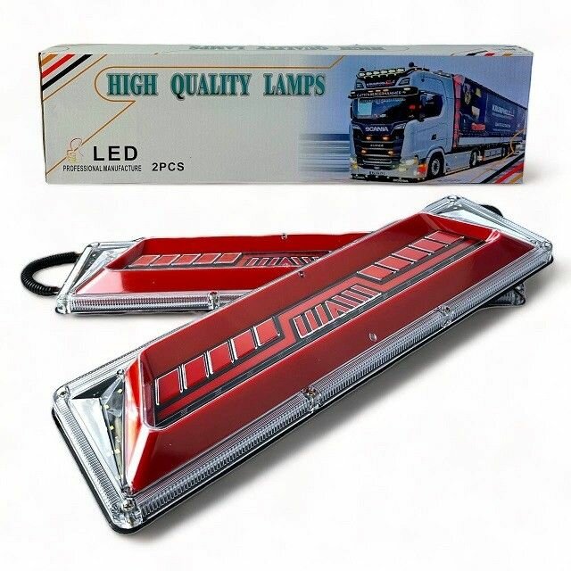 Фонарь задний LED Универсальный 12-24 V (комплект 2шт) , размер 46*13*3,3