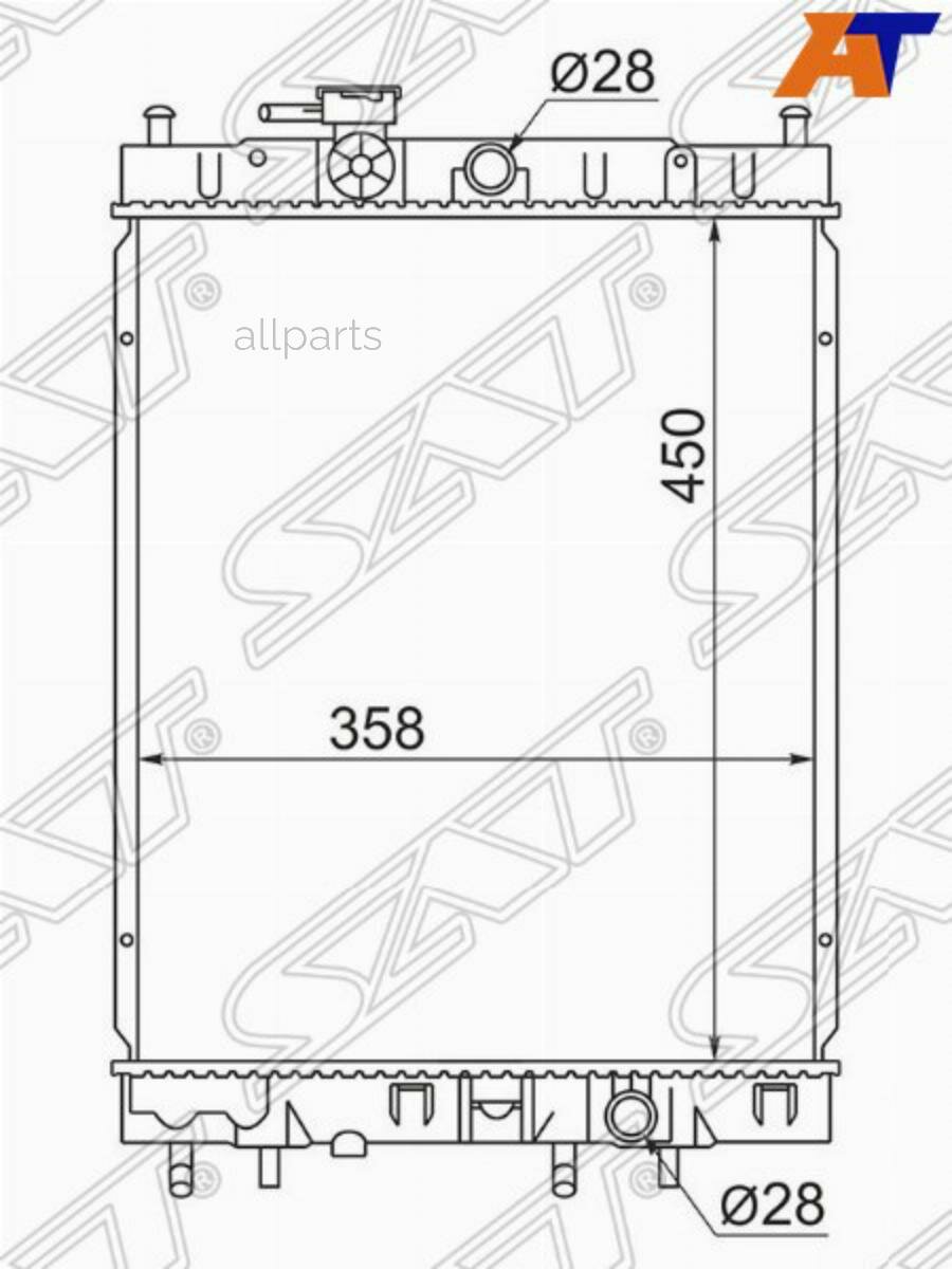 SAT NS0001-99 Радиатор Nissan Cube 98-02