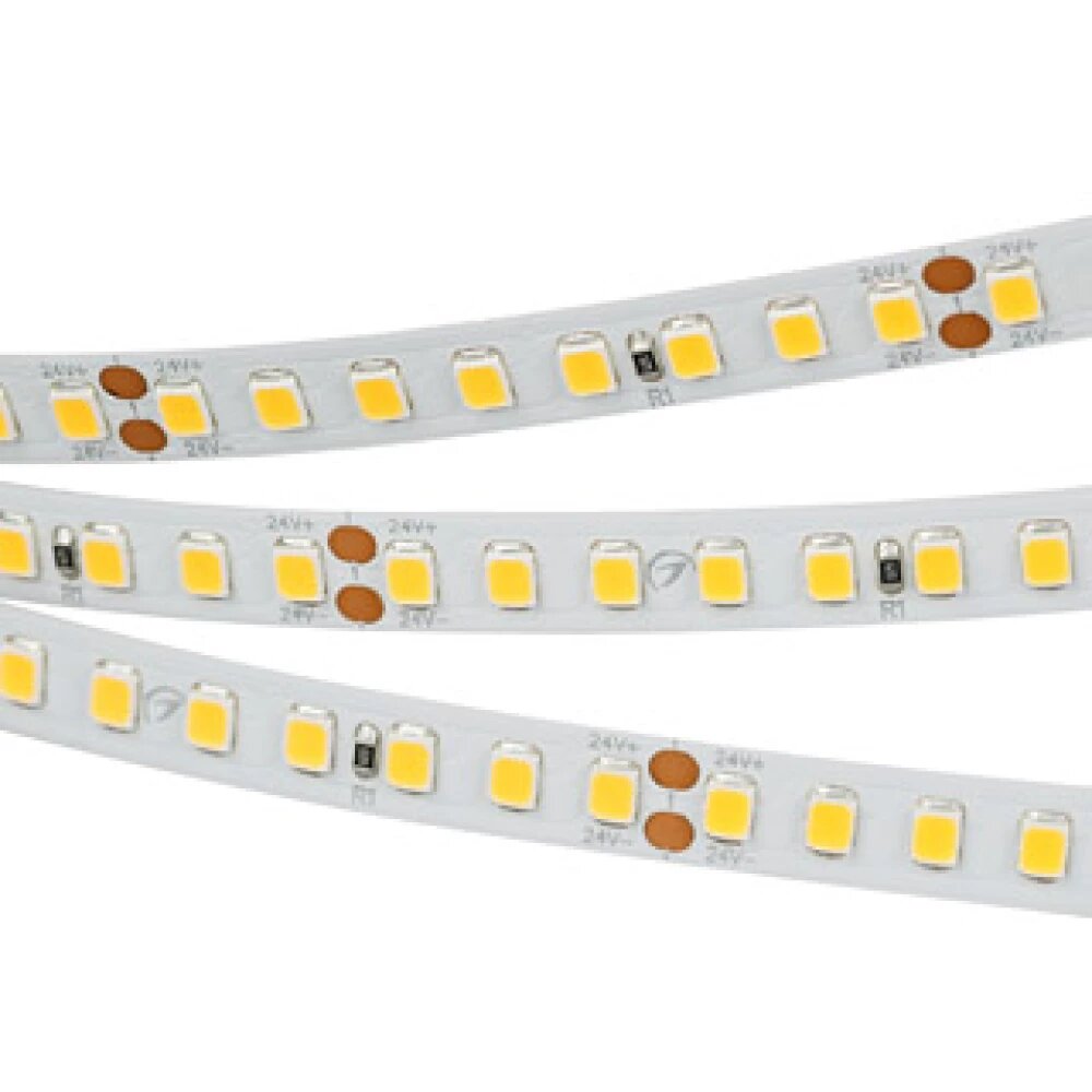 Лента RT-A160-8mm 24V Warm3500 (12 W/m, IP20, 2835, 5m) (Arlight, высок. эфф.150 лм/Вт) 028560(2)