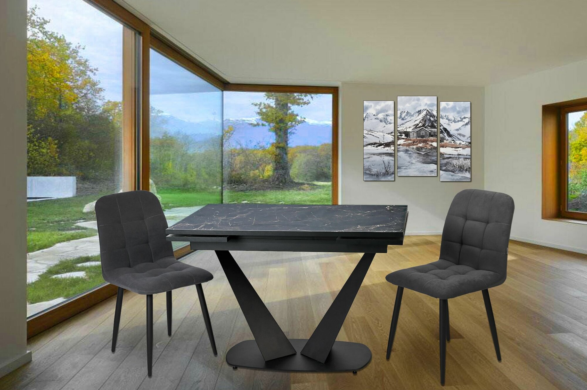 Стол обеденный Саен матовый 110х70х170 ( в раскладе), высота 75 см.