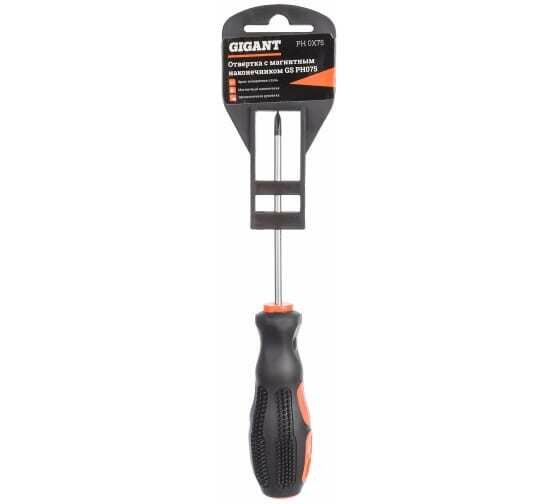 Отвертка крестовая маленькая Gigant PH0x75 с магнитным наконечником GS PH075