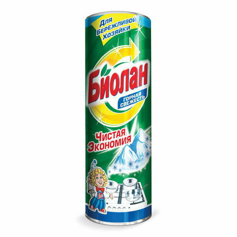Чистящее средство 400 г, биолан "Горная свежесть", порошок, 33-6