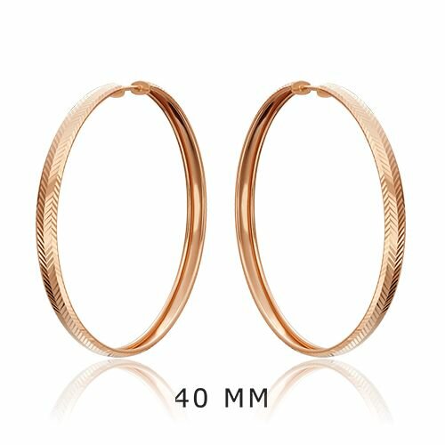 Серьги конго, красное золото, 585 проба