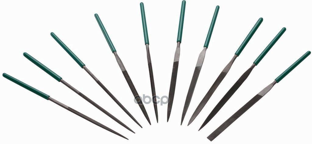 Надфили (набор) 10пр. разные виды и сечения (140мм.) прямые, алмазные. SATA арт. 03801