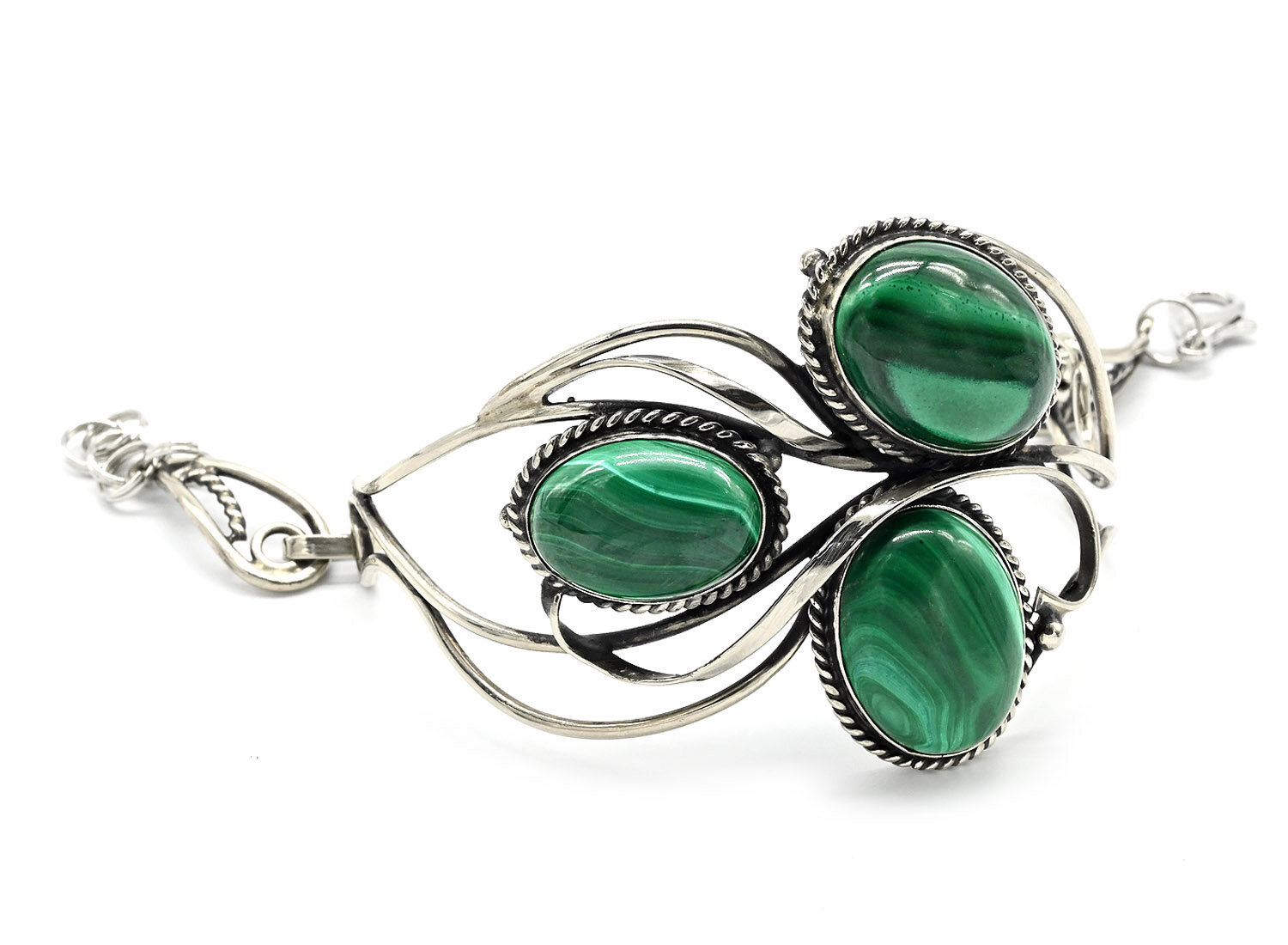 Браслет, малахит