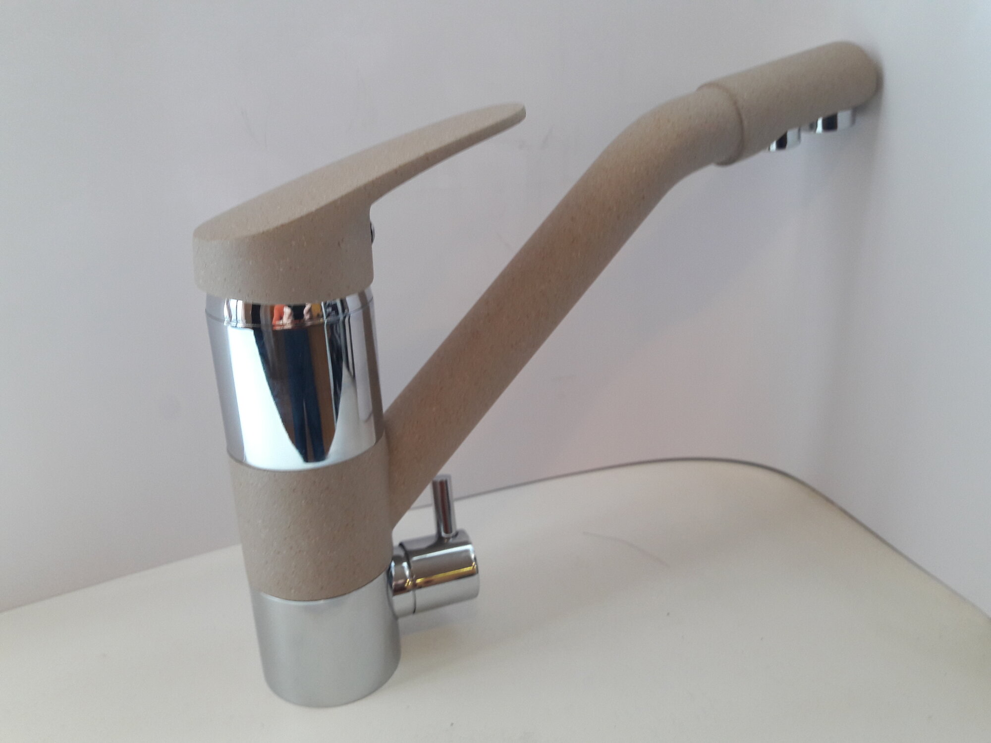 Смеситель кухонный TOLERO ДУО темно-бежевый (№823)