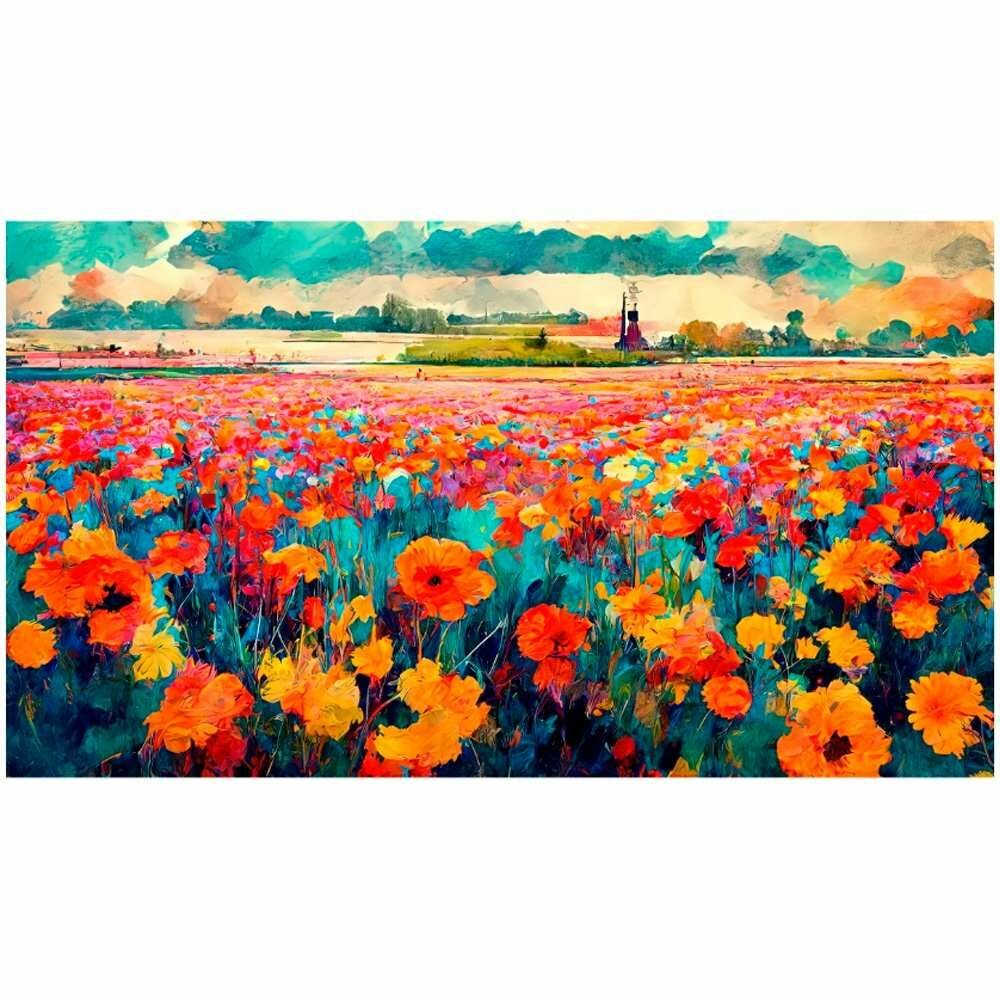 Набор для росписи Рыжий кот "Маковое поле", холст, 40х50 см (ХК-6896)