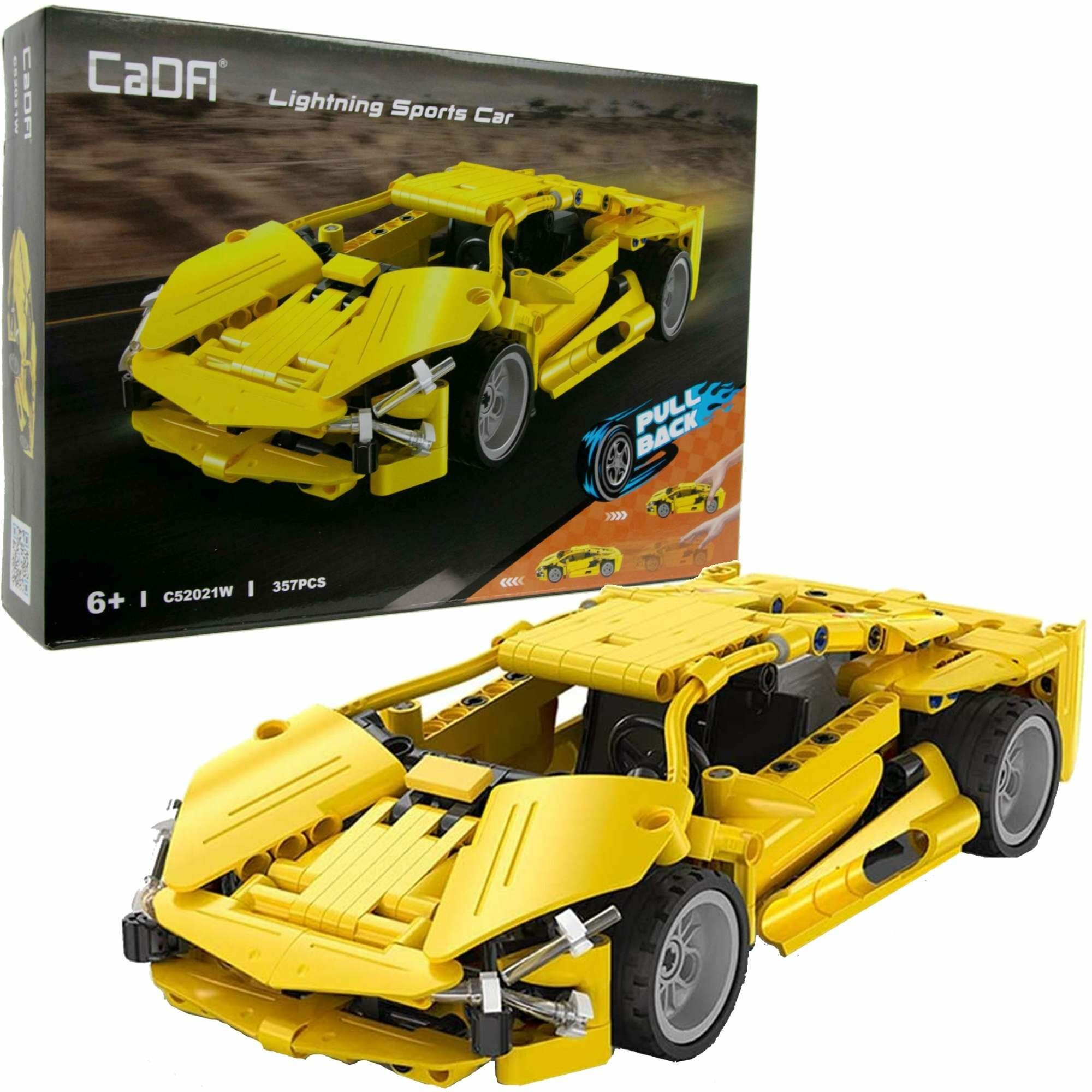 Конструктор CaDA Спортивный автомобиль Lamborghini Молния с инерционным механизмом 357 деталей, C52021W