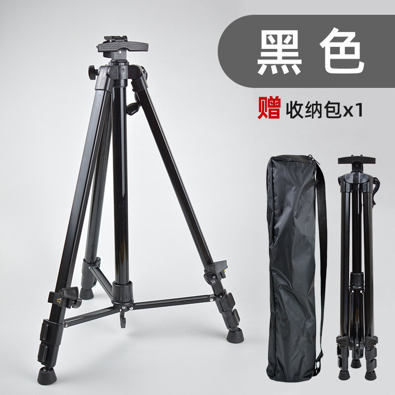 Трансграничный телескопический мольберт из алюминиевого сплава с ручным приводом и поддоном для бумаги, металлический мольберт, небольшой мольберт с ручным приводом.