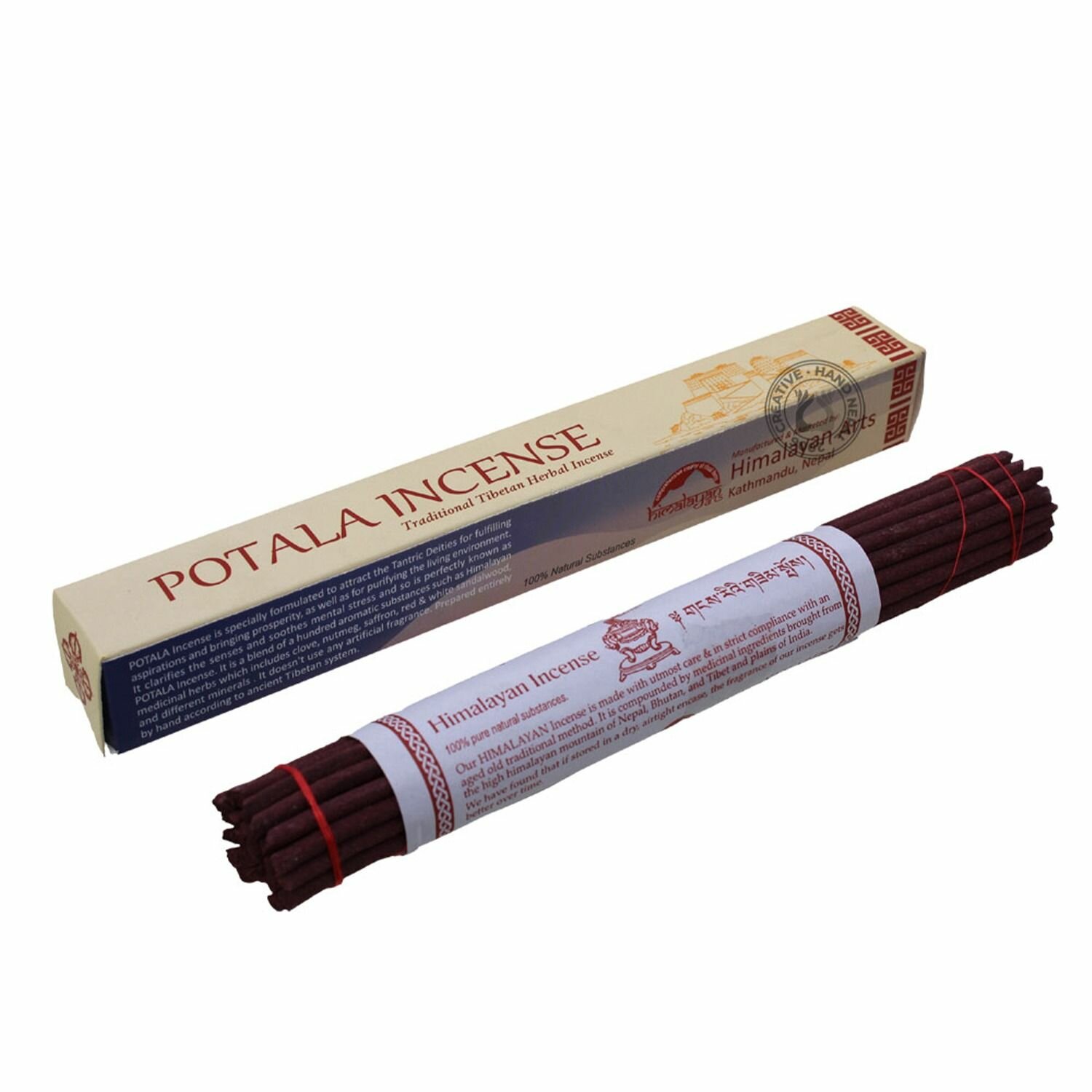Благовоние Potala Incense, 30 палочки по 22 см