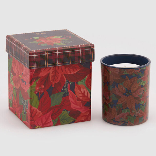 Новогодняя аромасвеча в музыкальной коробке Crystall Fleur - Cassis&Pion 9 см, 40 часов горения, EDG (ЭДГ), 613149-40