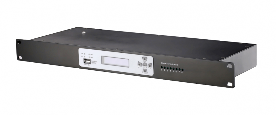 AC Gate-8 Сплиттер AC Gate-8 Конвертер DMX сигнала ArtNet-DMX. Ethernet порт, 1 RJ45 вход 1 RJ45 Thru, 2 DMX входа, 8 DMX выходов, с оптической развязкой. LCD экран, меню настроек. 5 индикаторов сигнала. USB Port для обновления прошивки. П