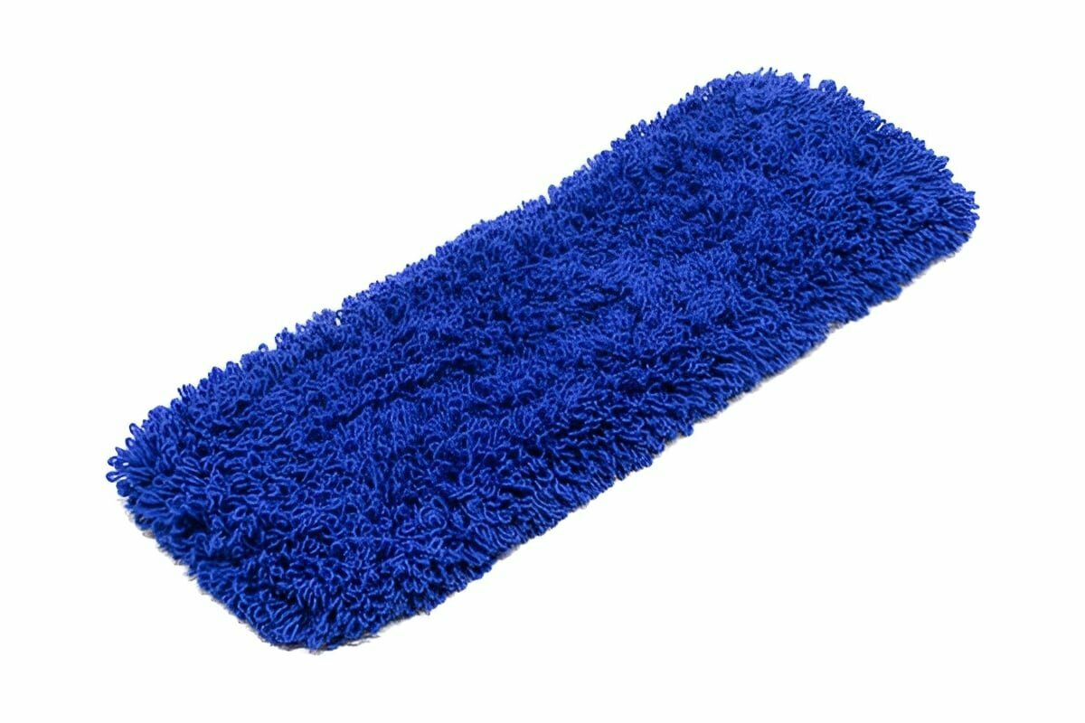 МОП плоский A-VM 40x13 см микрофибра петлевой ухо+карман синий MF2159 для влажной уборки