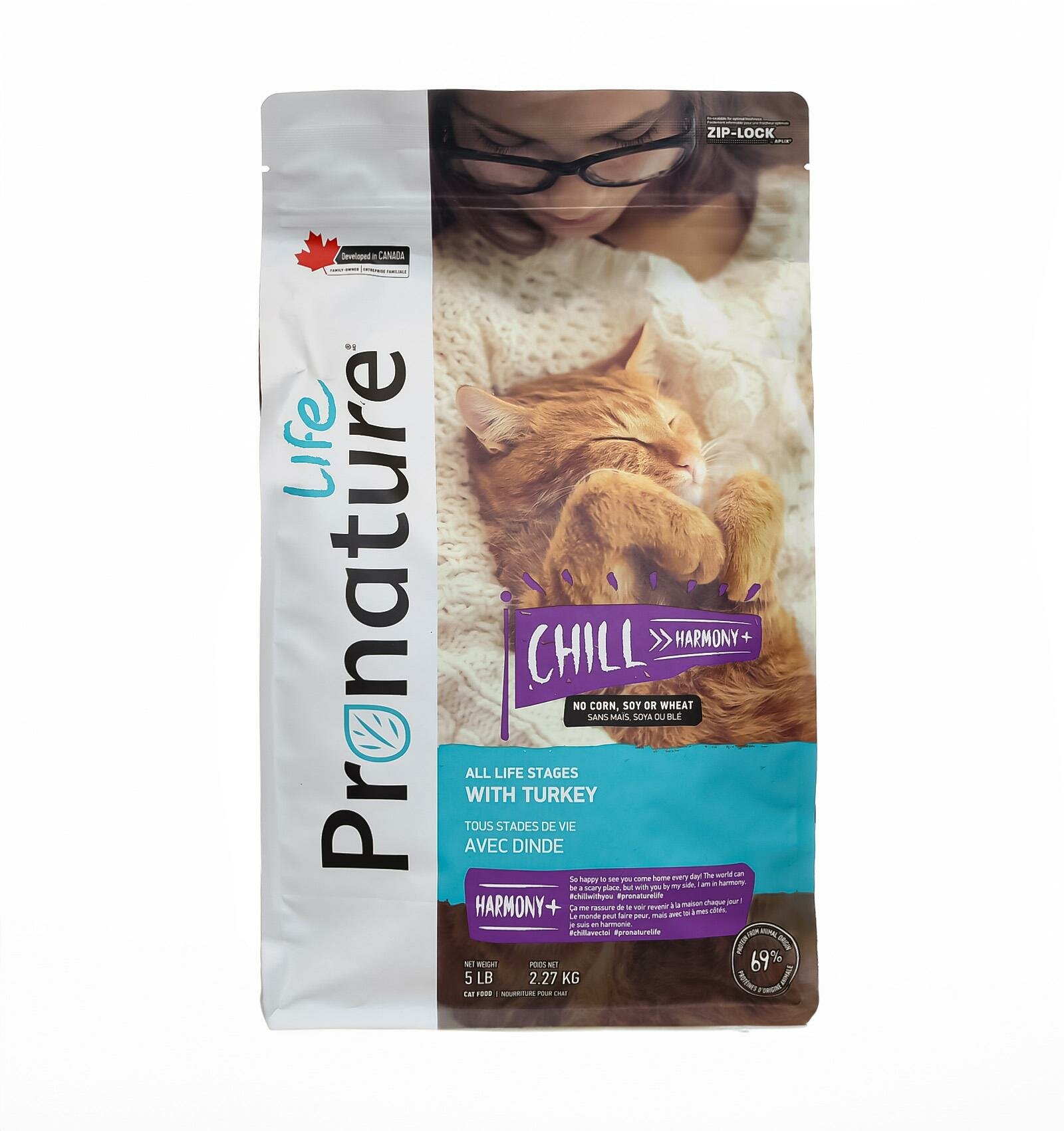 Pronature Life Сухой корм для котят и кошек всех возрастов с индейкой и тыквой, CHILL All life stages Turkey, 340г