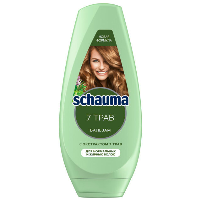SCHAUMA 7 Трав Бальзам для волос 300 мл с комплексом трав для увлажнения и питания
