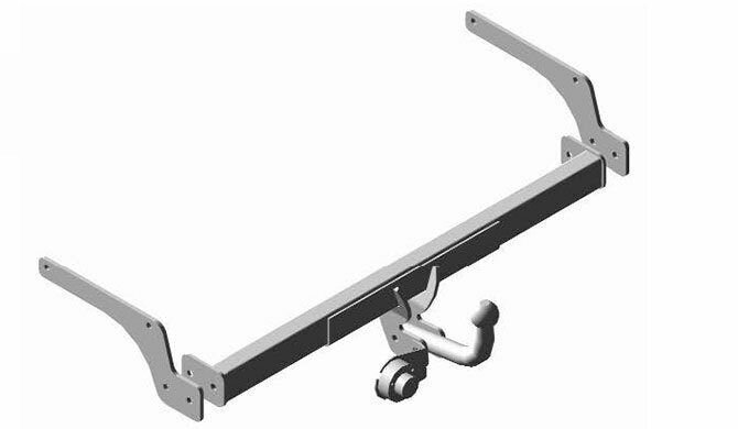 Фаркоп для Renault Logan седан с 2008-2014 г. (без электрики) (паспорт и сертификат) Трейлер.9010