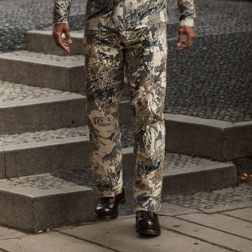 Ainfad мужские камуфляжные брюки для охоты и рыбалки XL, Beige camouflage