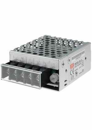 RS-15-12, (замена NES-15-12)AC-DC в кожухе 15Вт, вход 85 264В AC / 125 373В DC, выход 12В/1.3A, 62,