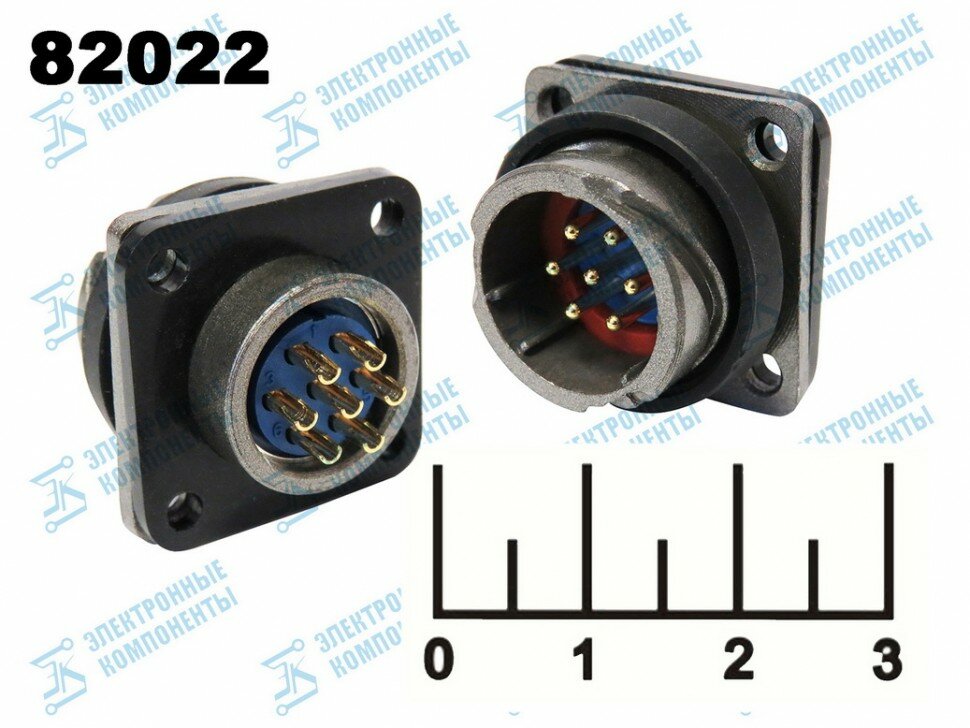 Разъем 7pin штекер в панель FQ18-7ZJ