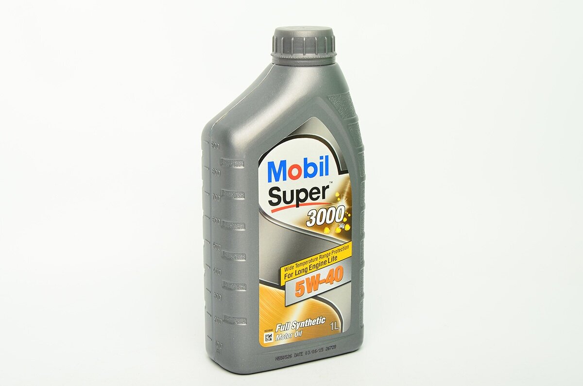 Моторное масло MOBIL Super 3000 X1 5W-40, 1 литр, 1 штука, бутылка