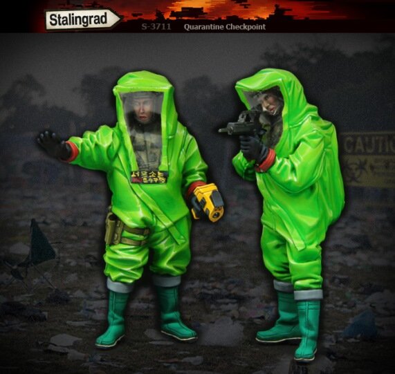 3711 Stalingrad КПП карантина (2 фигуры) 1/35