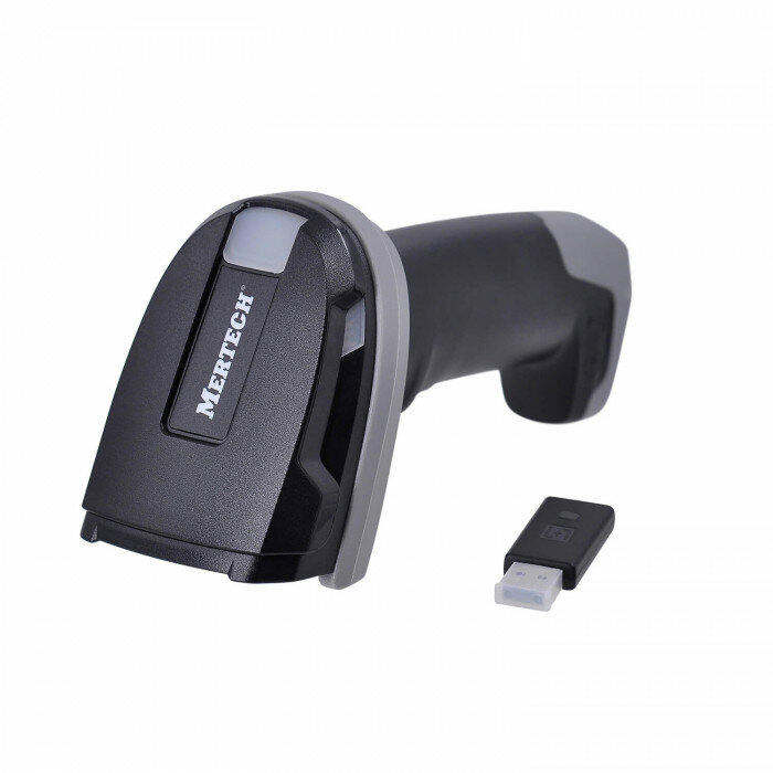 Беспроводной сканер штрих-кода MERTECH CL-2410 BLE Dongle P2D USB Black, (4878)