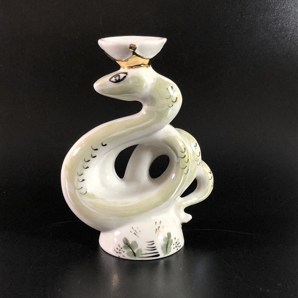 Статуэтка «Змея - Скоропея», подсвечник, фарфор, Вербилки, СССР, 1970-е гг.