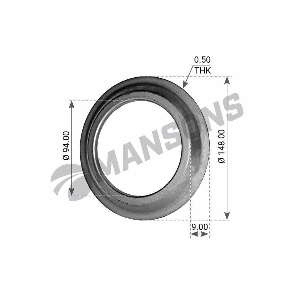 Кольцо ступицы маслоотражающее 84x128/148.5x8.5 BPW ECO 10t-12t 300.012 MANSONS