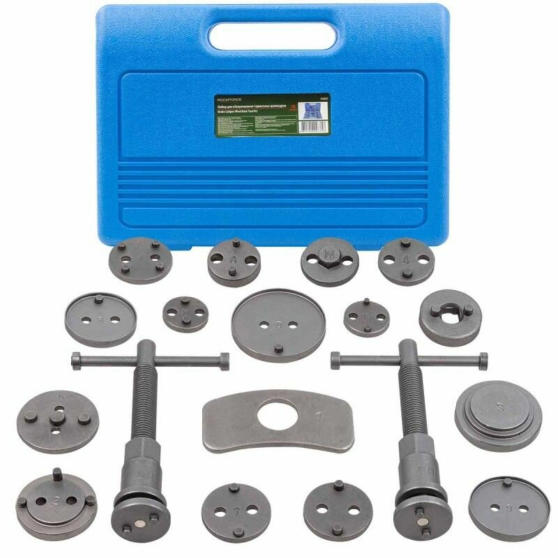 Набор инструментов для обслуживания тормозных цилиндров 18 предметов (привод с правосторонней/левосторонней резьбой), в кейсе ROCKFORCE
