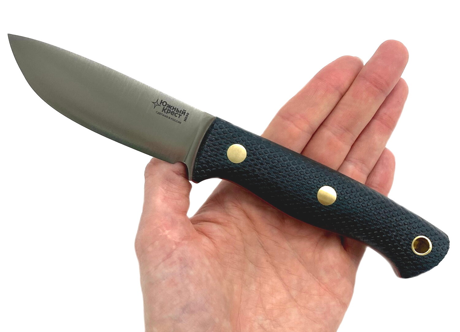 Нож Caribou, N690, микарта изумруд, 247.1552 конв