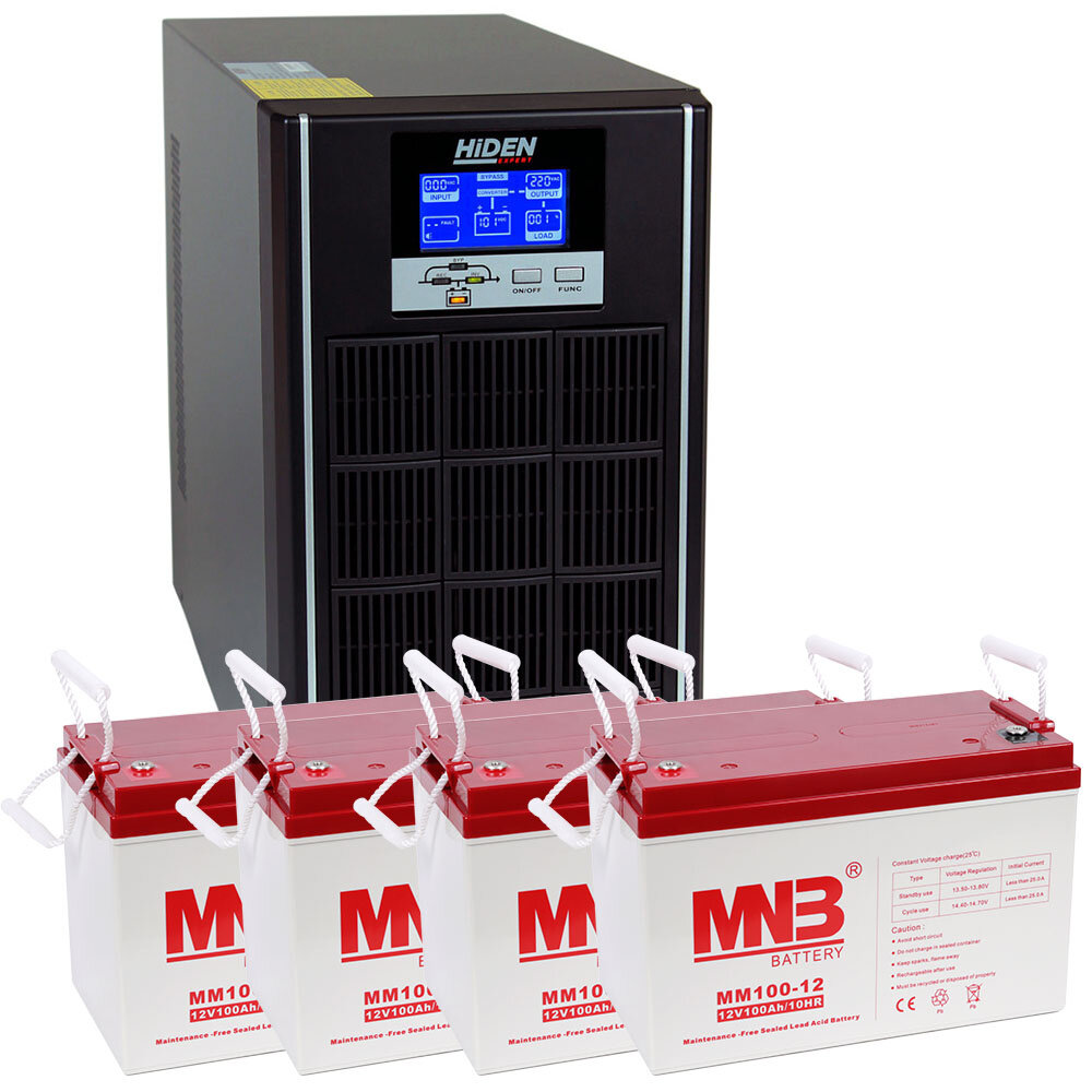 ИБП для дома | Комплект Онлайн 20-100 (2кВА, 4х100Ач)