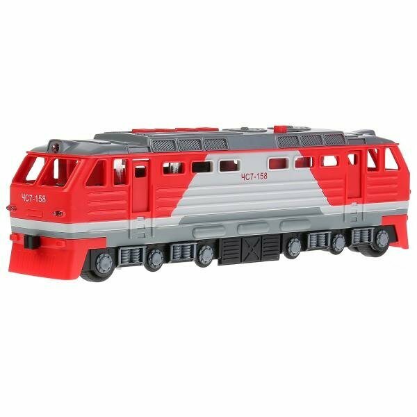Электровоз Технопарк ЧС7-158, пластиковый, инерционный, свет, звук, 30 см LOCO-30PL-RD