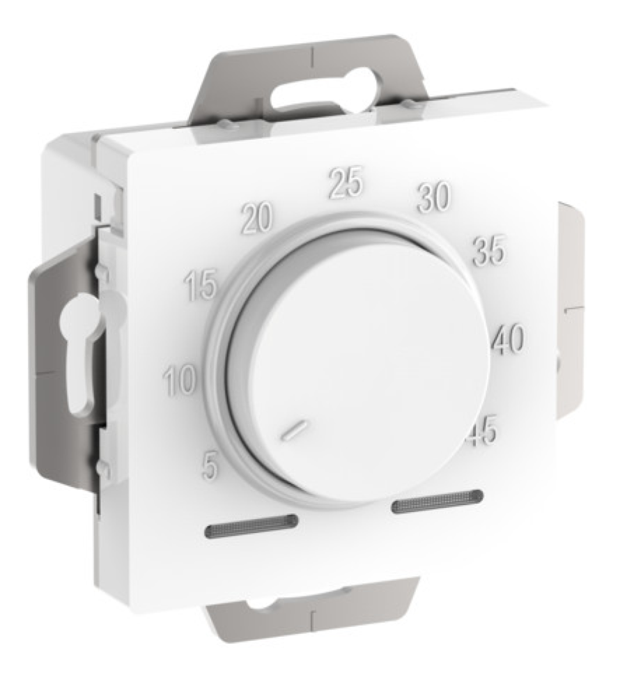 Термостат Systeme Electric / Систем Электрик AtlasDesign электронный с датчиком, для теплого пола, лотос, 71×71×52мм, 10А IP20 / терморегулятор