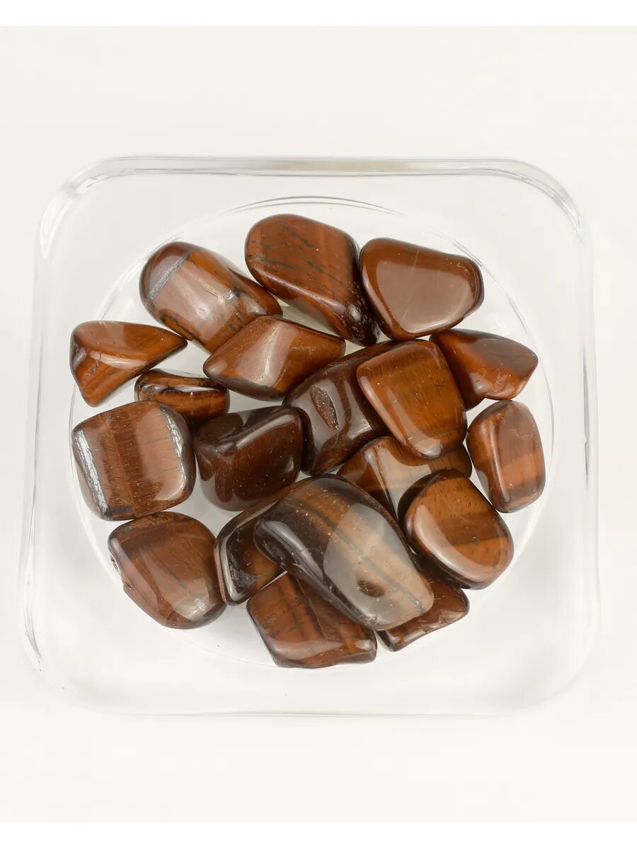 Набор натуральных камней Бычий Глаз размер М 100 г