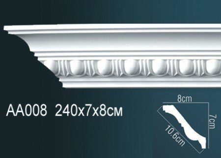 Карниз Потолочный Perfect AA008 Д240xШ8xВ7 см /Перфект.