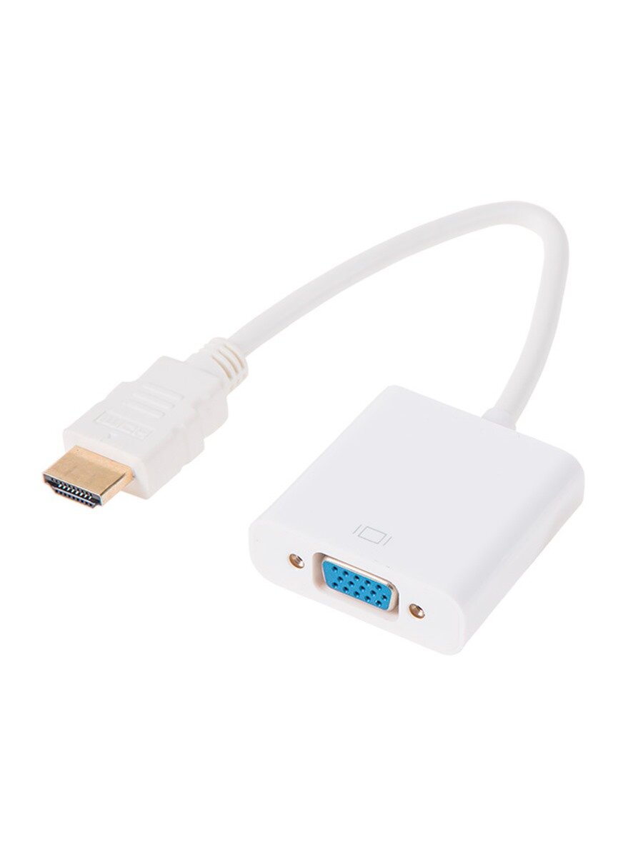 Адаптер HDMI - VGA высококачественный преобразователь Белый 1 шт.