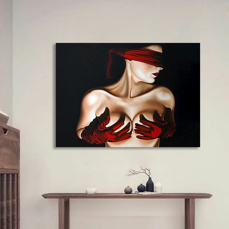 Картина 18+, соблазнительная девушка ролевые игры, 30х40 см.